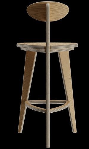 Modern bar stool model 3D model | CGTrader