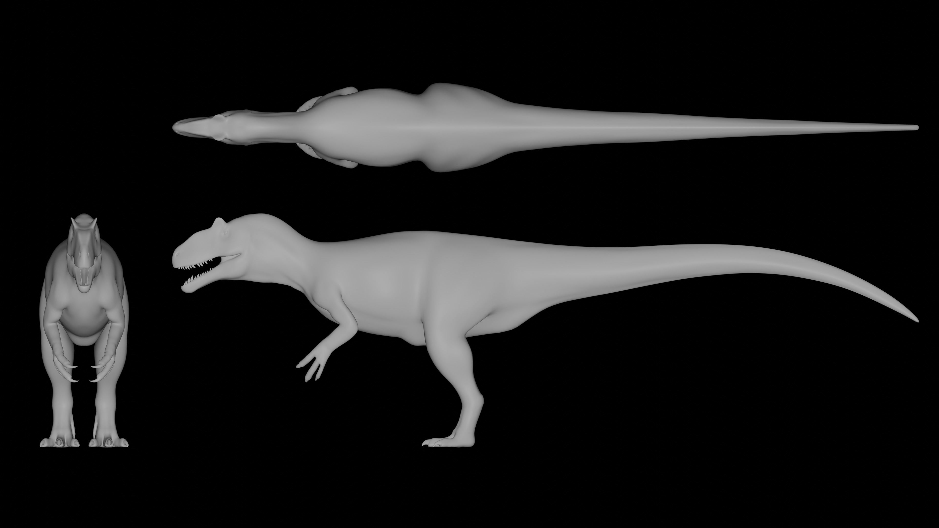 3D model Allosaurus fragilis VR / AR / low-poly | CGTrader