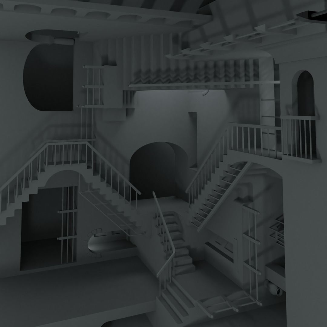 Escher Relativity 3D Model 3D model | CGTrader
