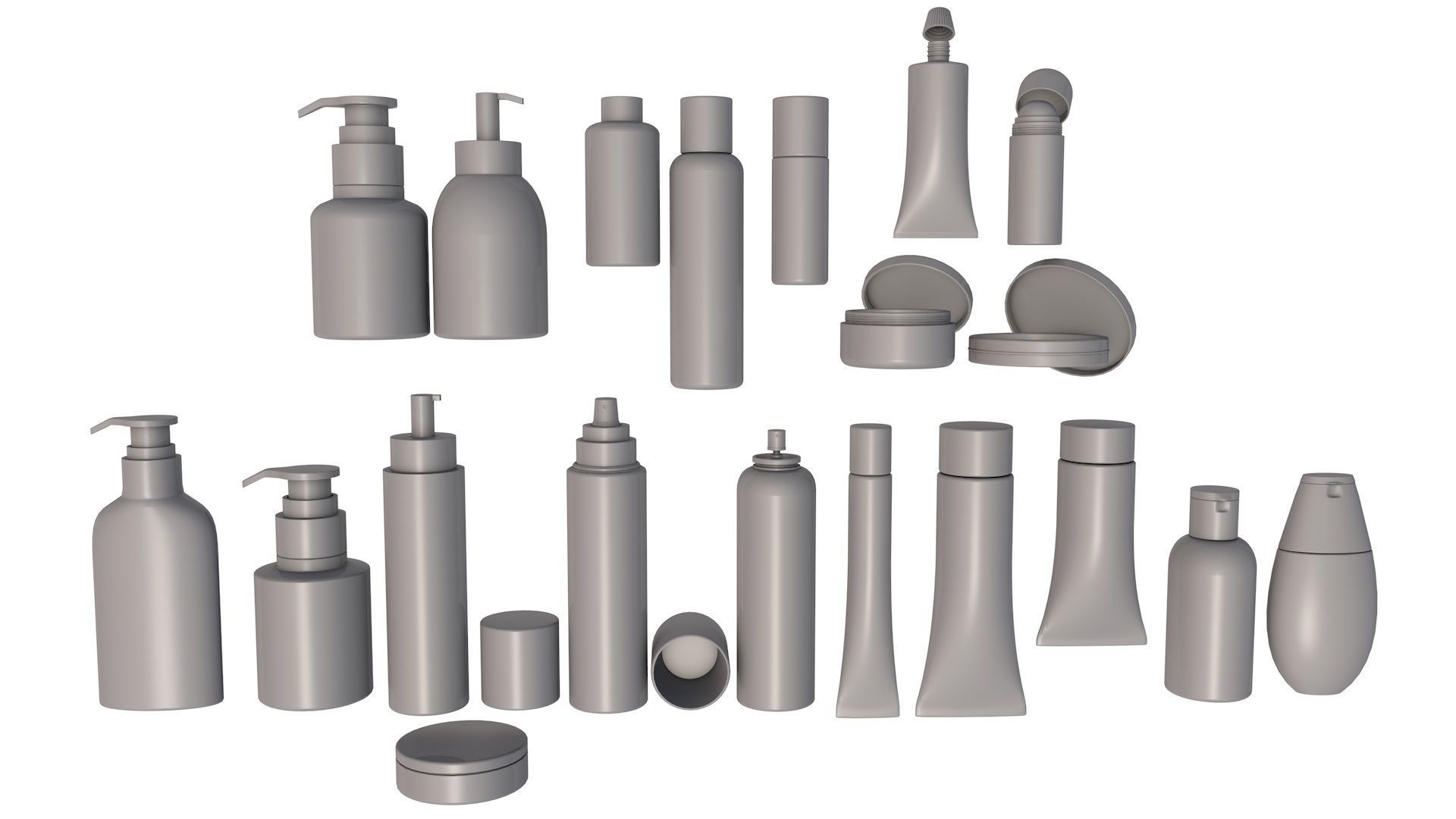 Cosmetic containers 3D model | CGTrader