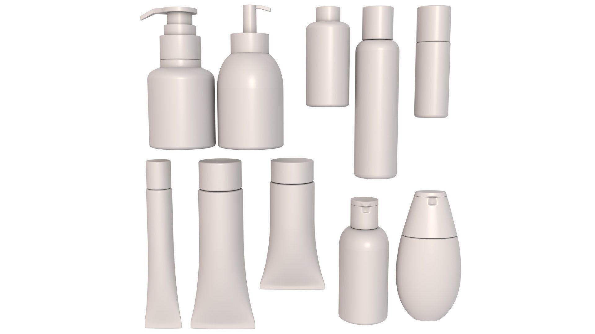 Cosmetic containers 3D model | CGTrader