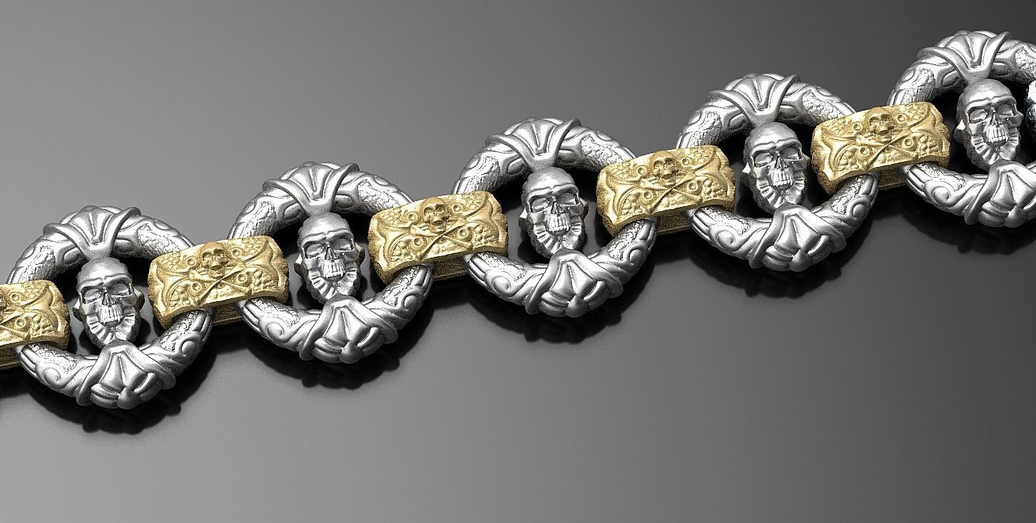 SCULL CHAIN 3D model 3D printable | CGTrader