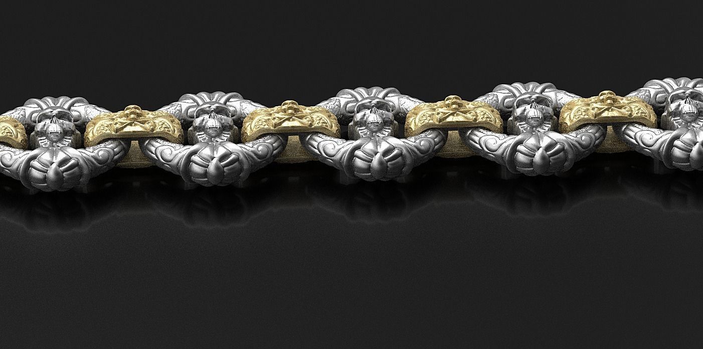 SCULL CHAIN 3D model 3D printable | CGTrader