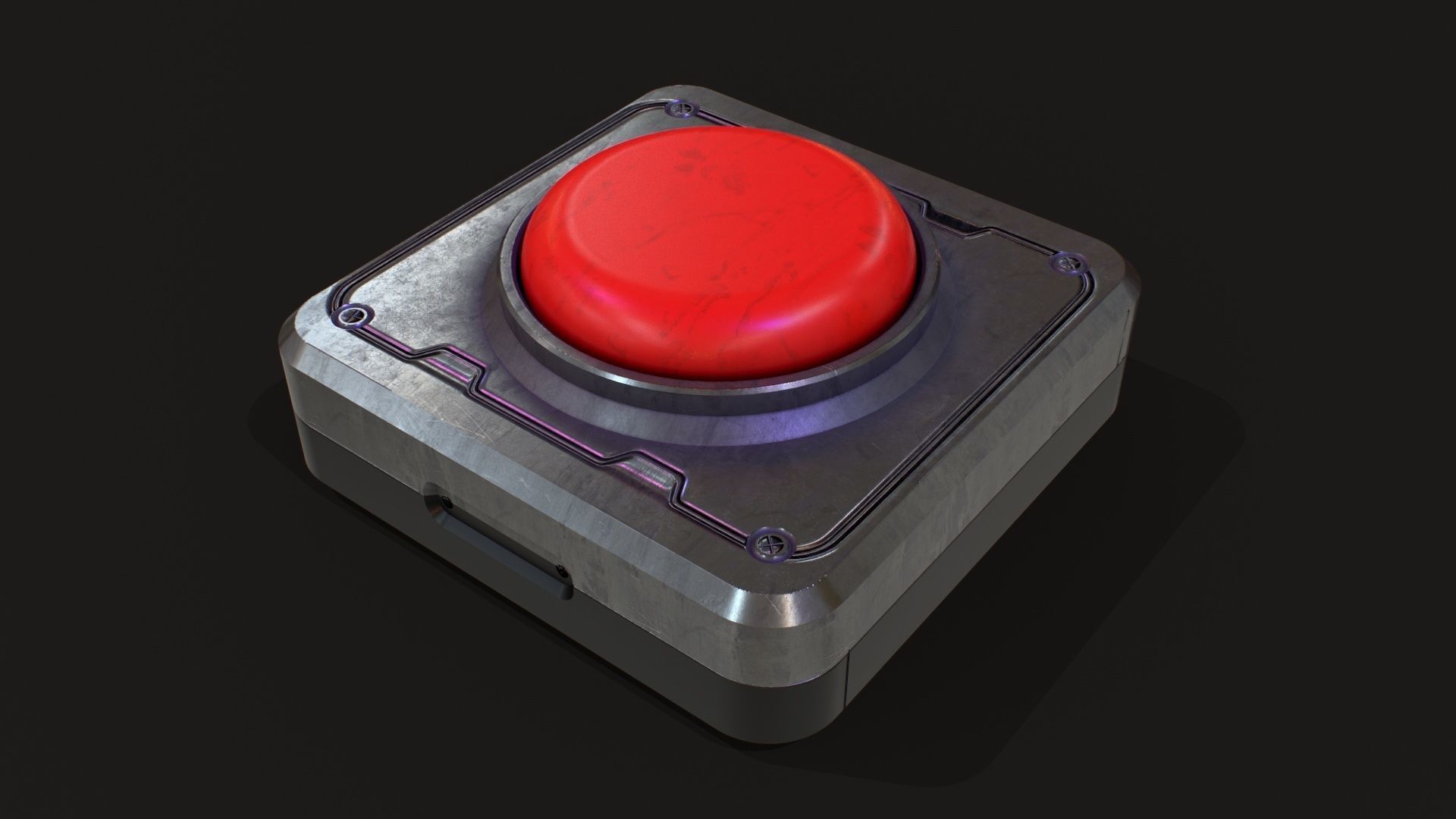 Sci Fi Red Button 3D model | CGTrader