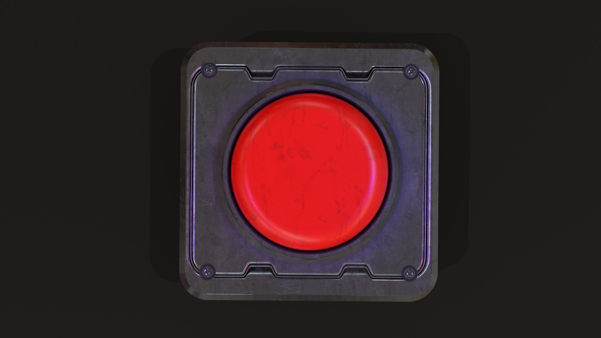 Sci Fi Red Button 3D model | CGTrader