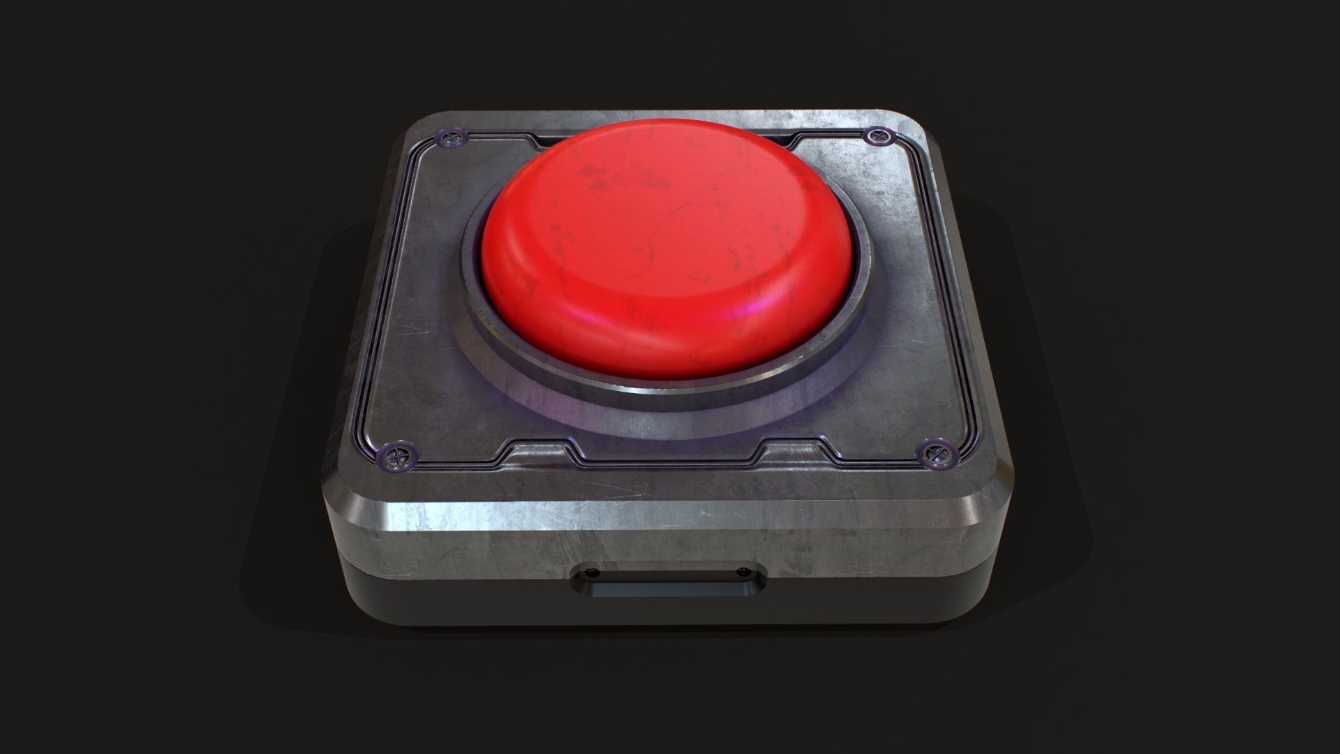 Sci Fi Red Button 3D model | CGTrader