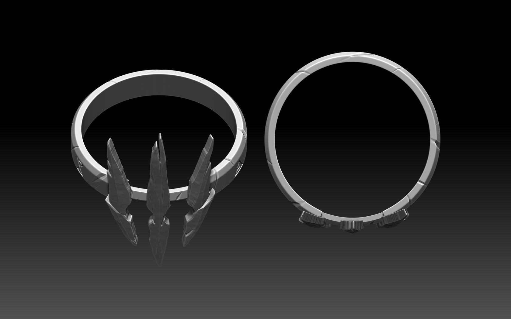 Witcher Wild Hunt Ring 3D model 3D printable | CGTrader