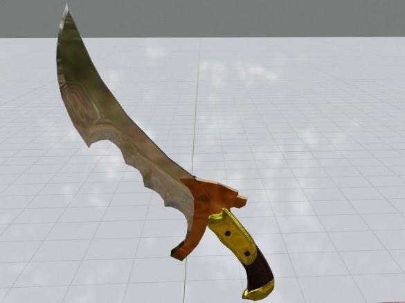 sword with gold handle free 3D model | CGTrader