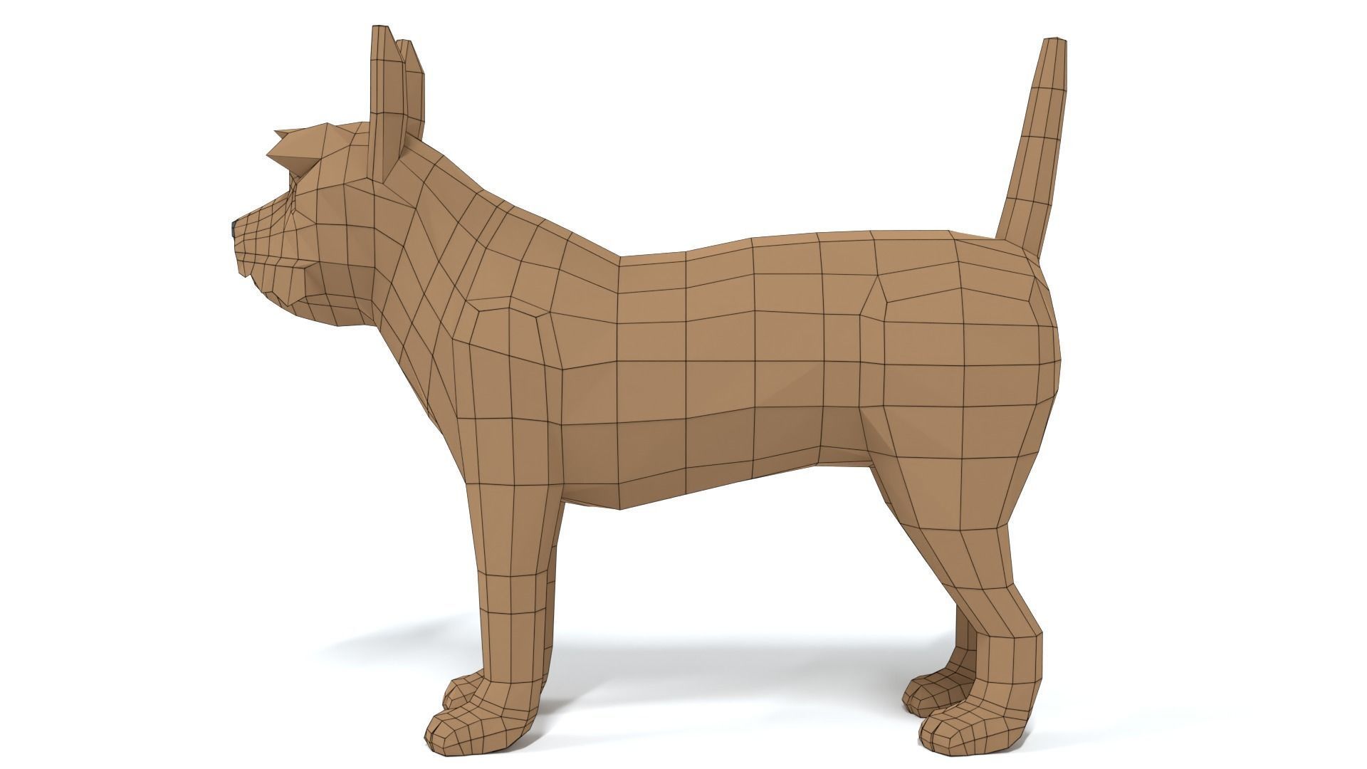 3D model Low Poly Cartoon Yorkshire Terrier Dog VR / AR / low-poly ...