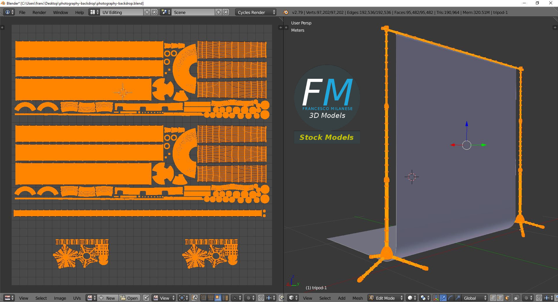 Photography backdrop 3D model | CGTrader