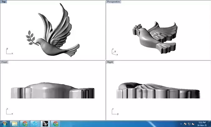 flying bird 3D model 3D printable | CGTrader
