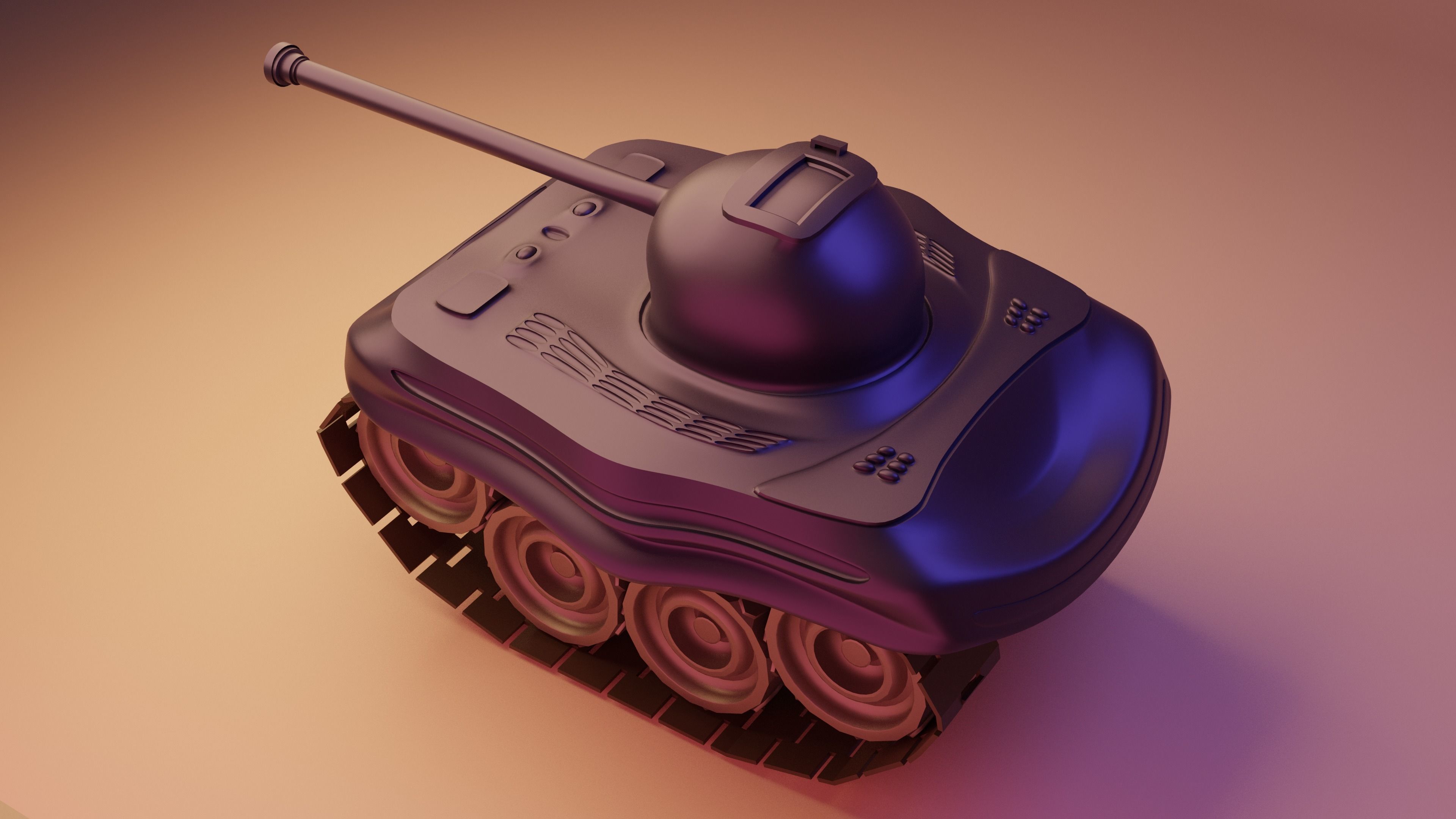 Space Inspired Mini Tank 3D model | CGTrader