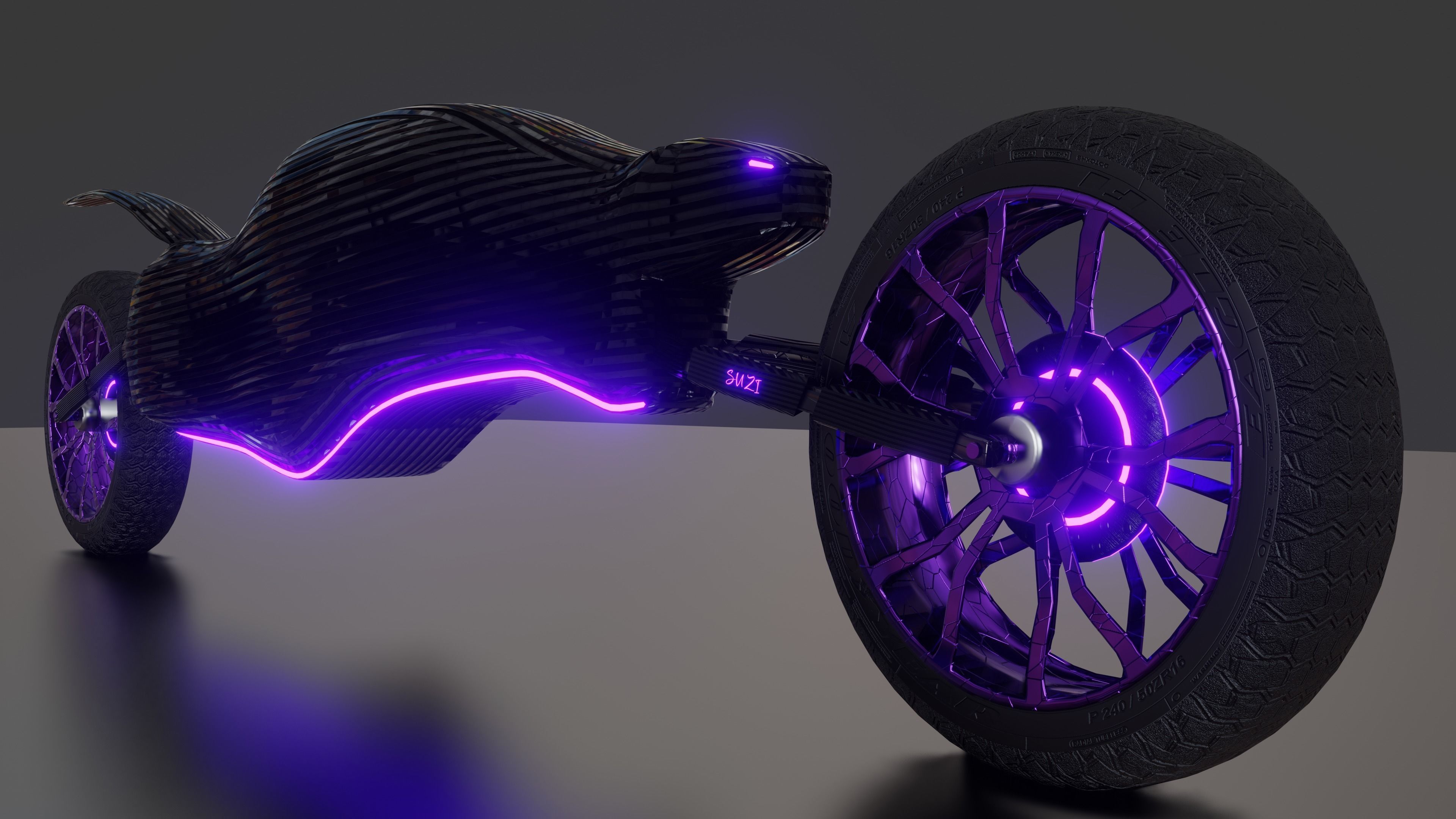 3D model Black Panther Unmanned Motorcycle VR / AR / low-poly | CGTrader