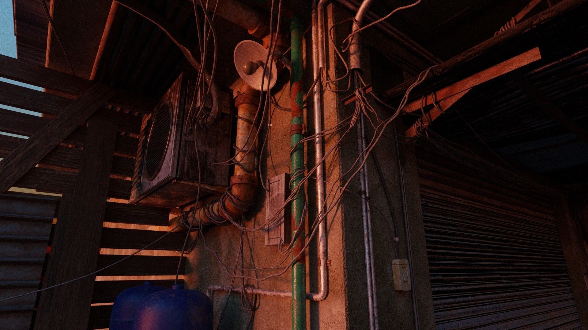 Cairo City Cyberpunk Streets - Animated Neon Signs - Day - Night 3D ...