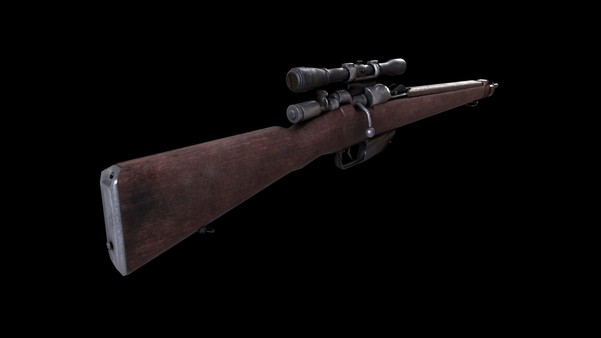 3D model Carcano War Rifle VR / AR / low-poly | CGTrader