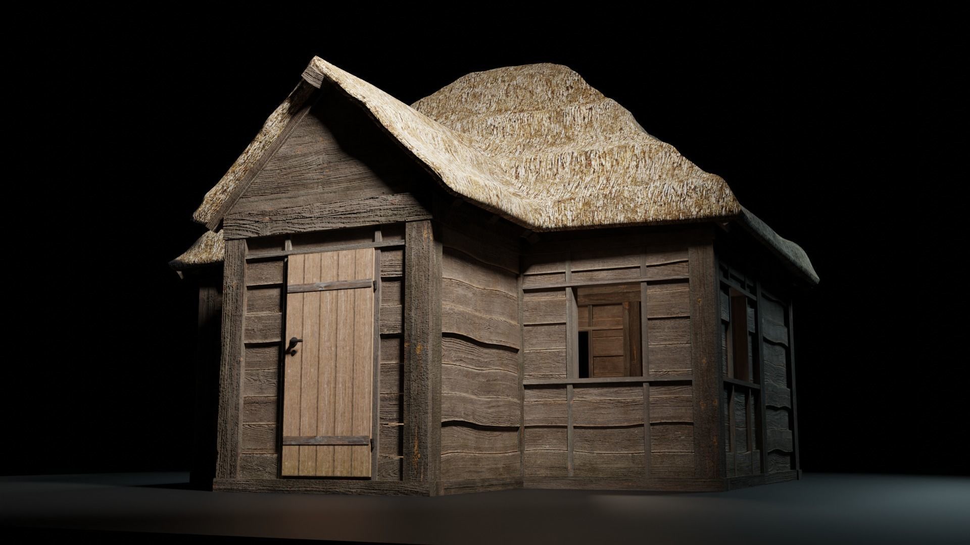 3D model Medieval Hut - Sredniowieczna Chata --2D-- VR / AR / low-poly ...