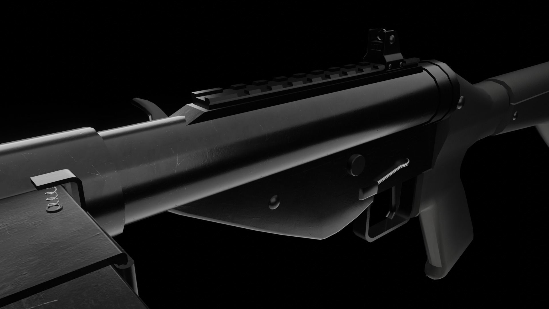 STEN Modified V2 free 3D model | CGTrader