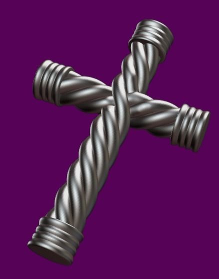 rope cross 3D model 3D printable | CGTrader