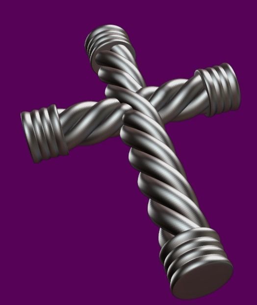 rope cross 3D model 3D printable | CGTrader