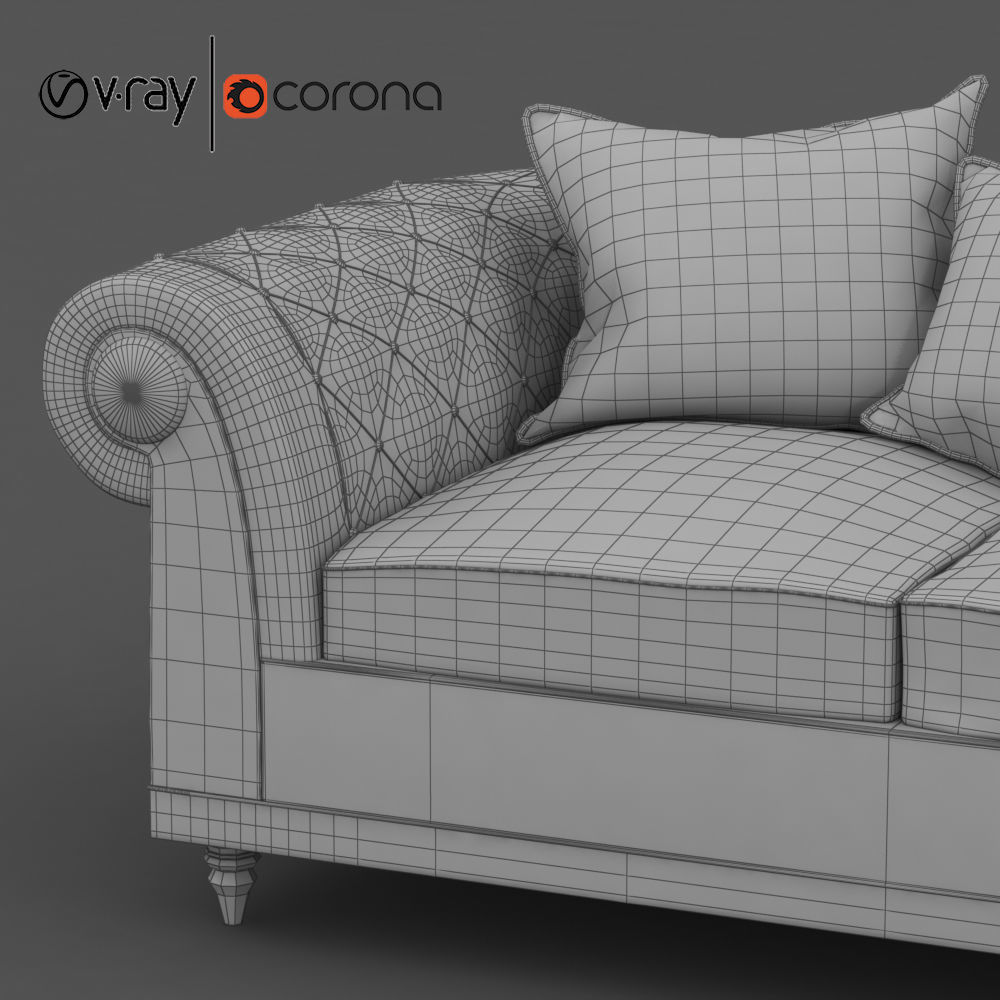 Chester-Sofa sofa corona free 3D model | CGTrader