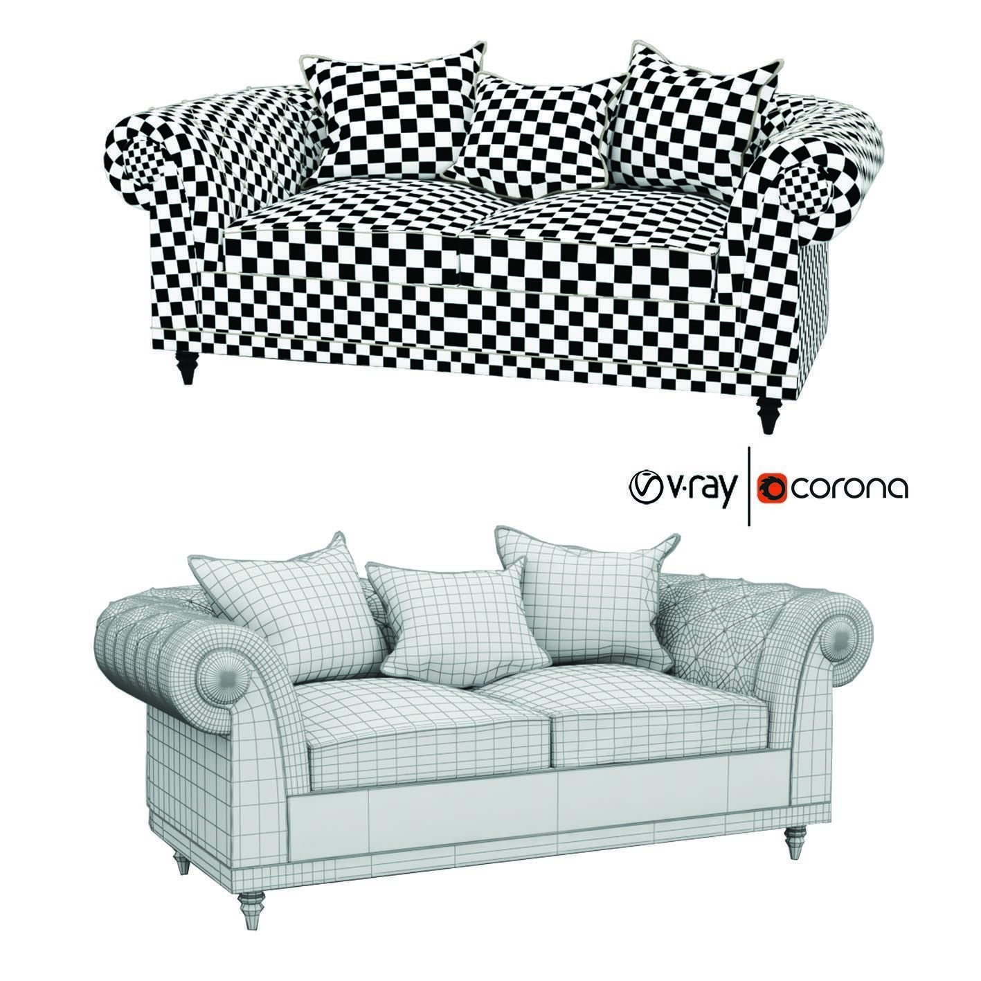 Chester-Sofa sofa corona free 3D model | CGTrader