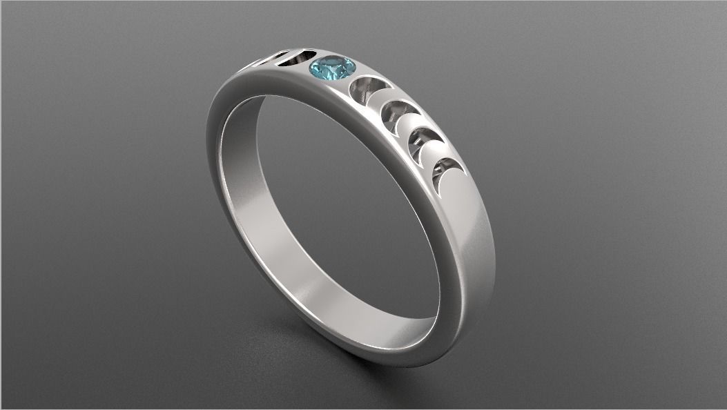 Ring Moon Moon phases 3D model 3D printable | CGTrader
