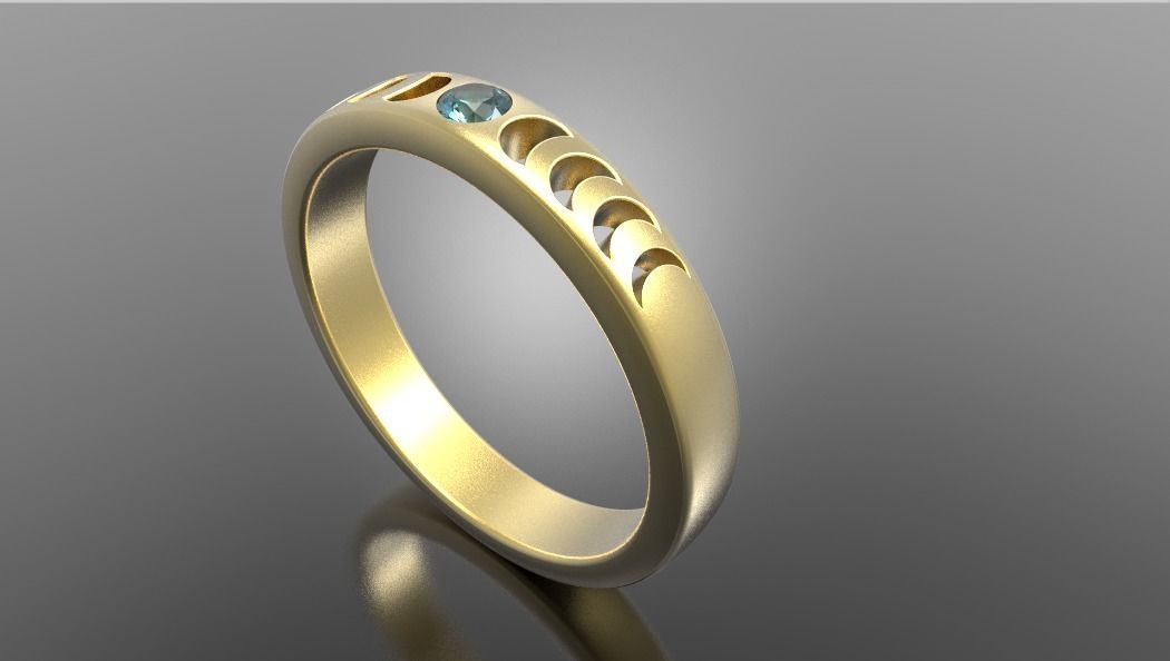 Ring Moon Moon phases 3D model 3D printable | CGTrader
