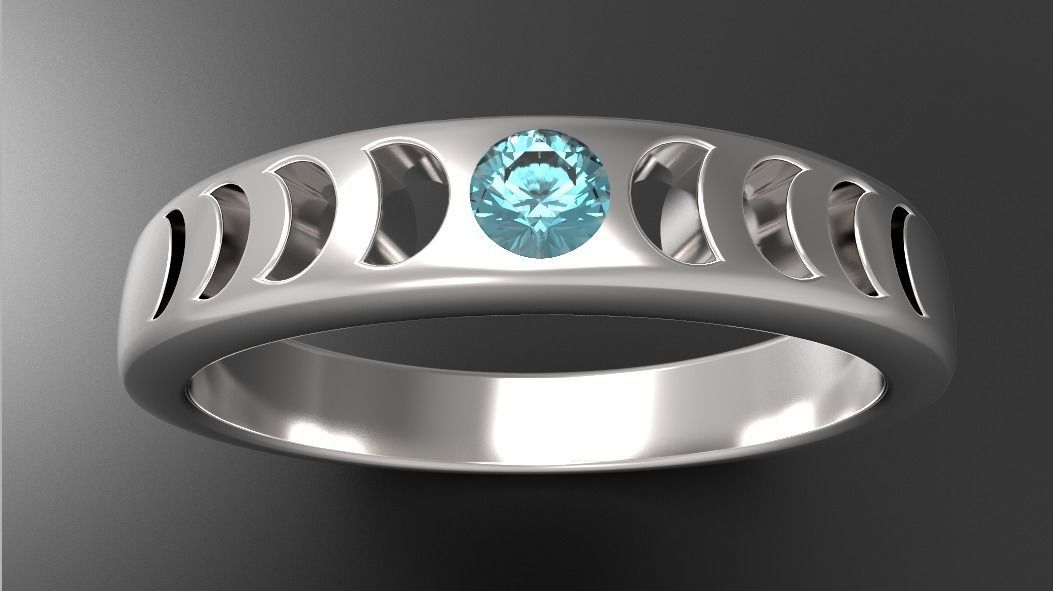 Ring Moon Moon phases 3D model 3D printable | CGTrader