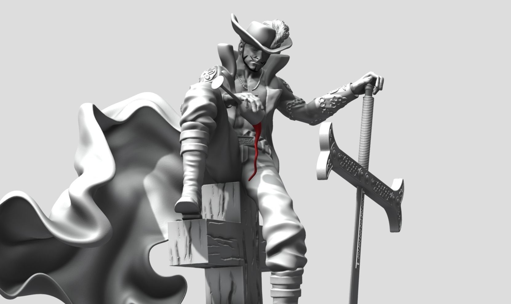 DRACULE MIHAWK ONE PIECE - 3D PRINTING 3D model 3D printable | CGTrader