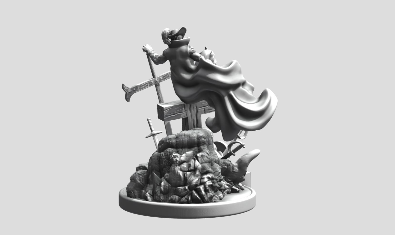 DRACULE MIHAWK ONE PIECE - 3D PRINTING 3D model 3D printable | CGTrader