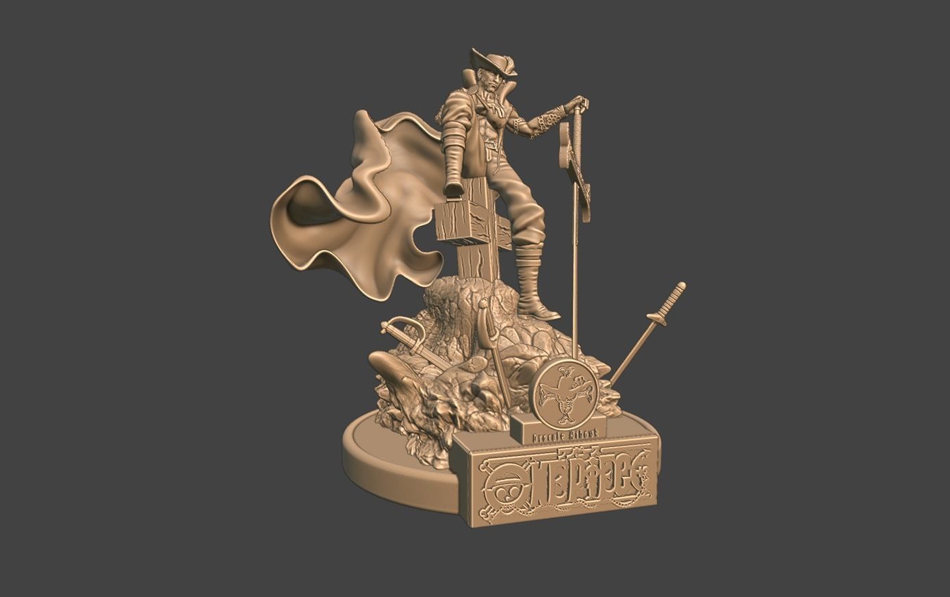 DRACULE MIHAWK ONE PIECE - 3D PRINTING 3D model 3D printable | CGTrader