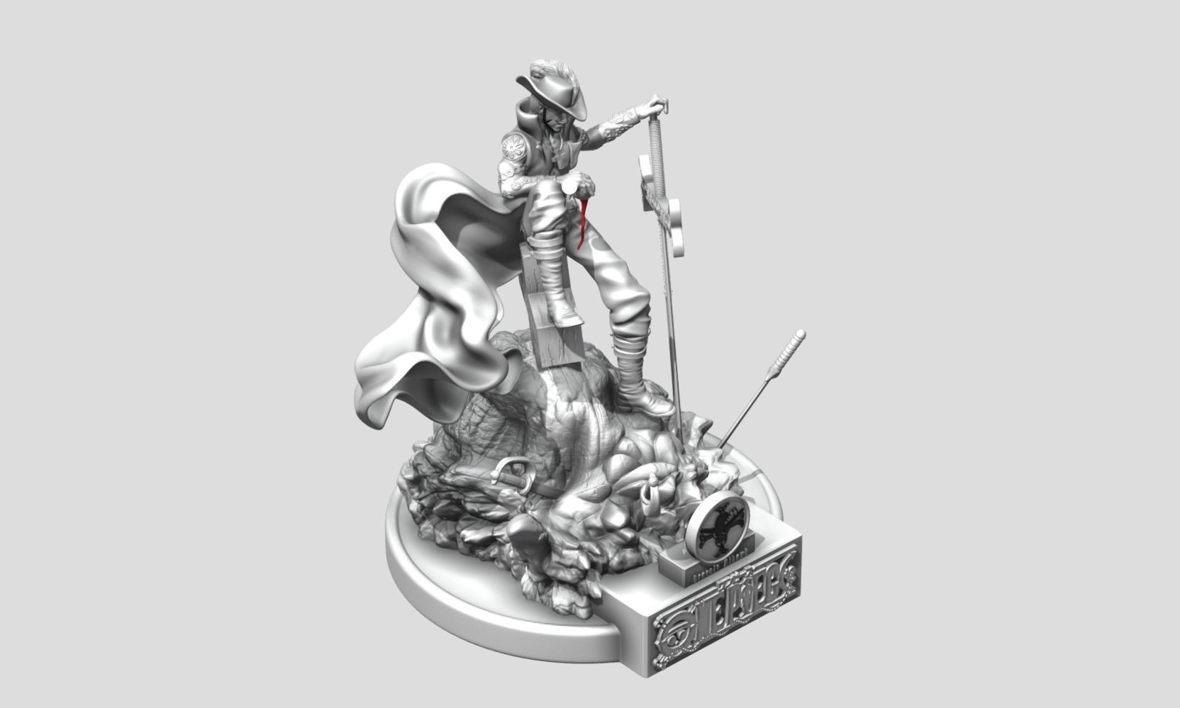 DRACULE MIHAWK ONE PIECE - 3D PRINTING 3D model 3D printable | CGTrader