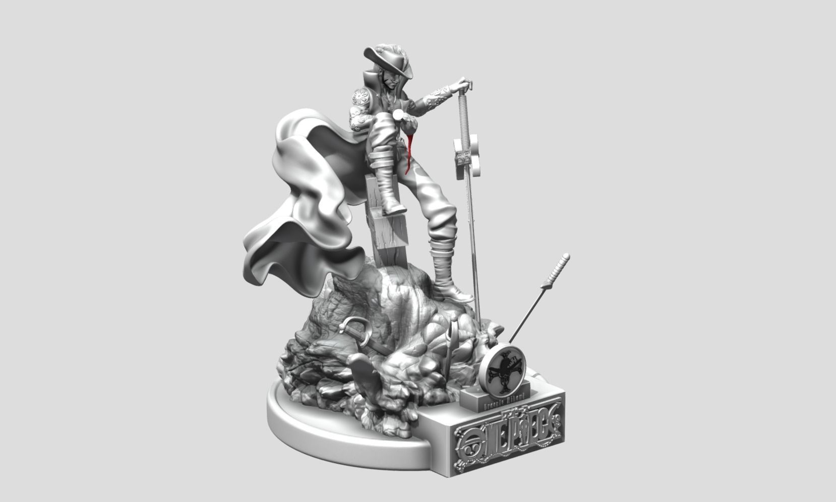 DRACULE MIHAWK ONE PIECE - 3D PRINTING 3D model 3D printable | CGTrader