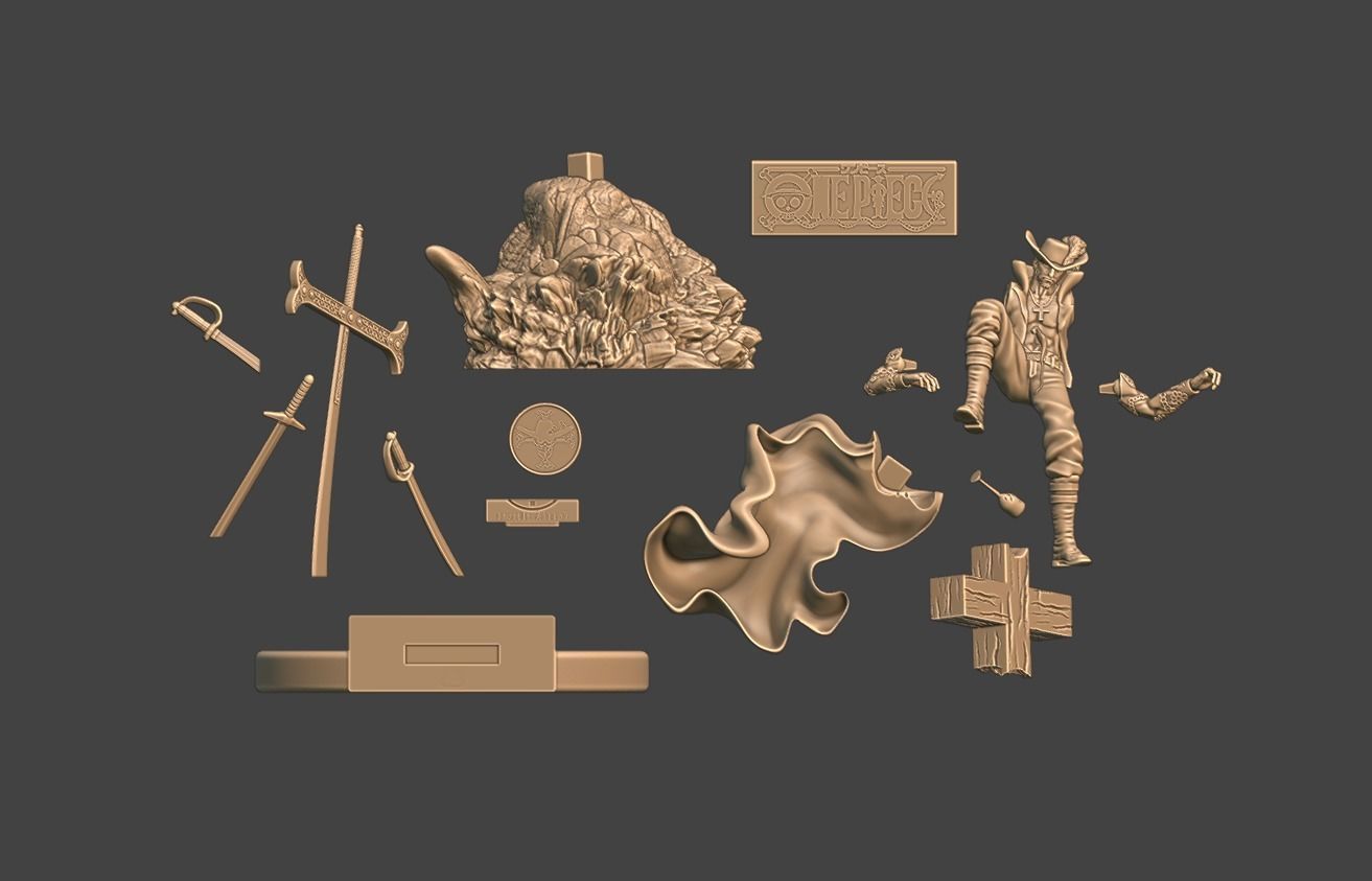 DRACULE MIHAWK ONE PIECE - 3D PRINTING 3D model 3D printable | CGTrader