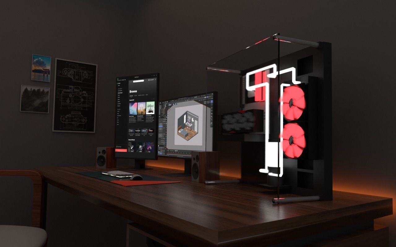 Open Air Pc free VR / AR / low-poly 3D model animated | CGTrader