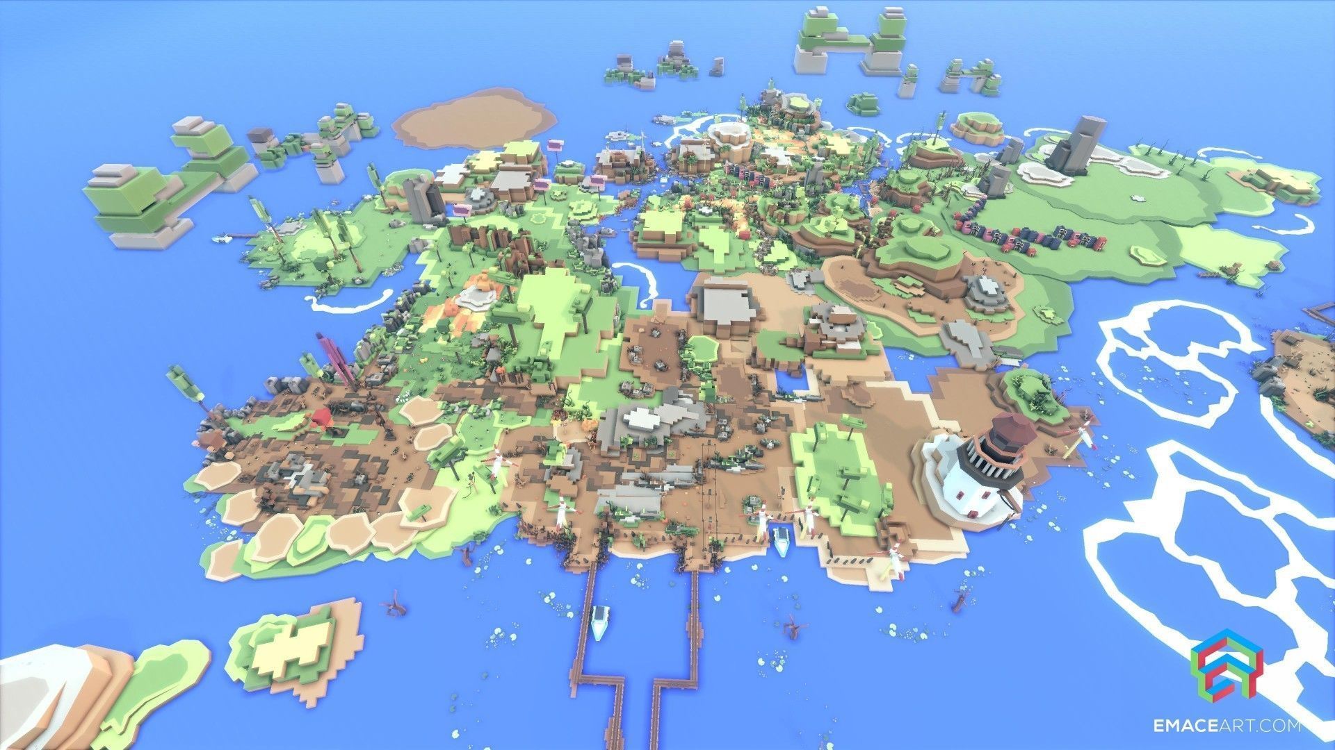 3D model Epic 3D Map for Roblox and Unity Game VR / AR / low-poly ...