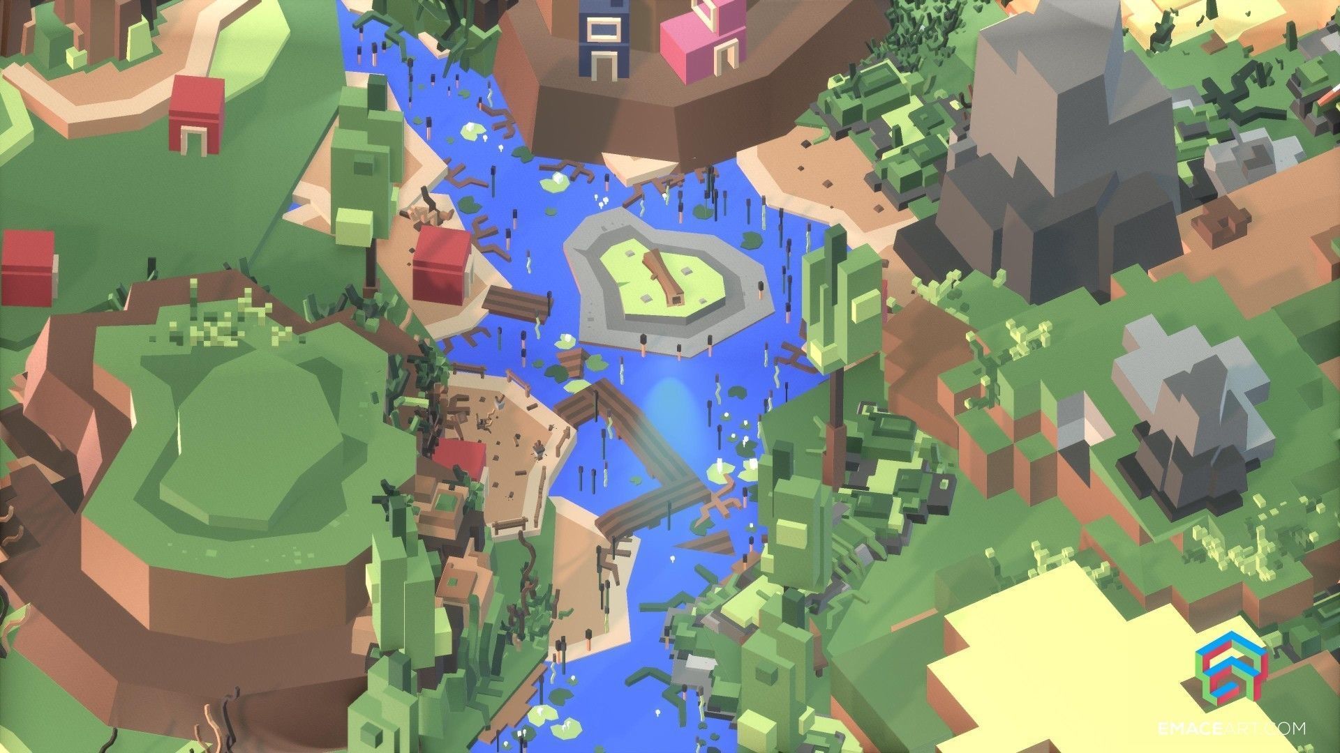 3D model Epic 3D Map for Roblox and Unity Game VR / AR / low-poly ...