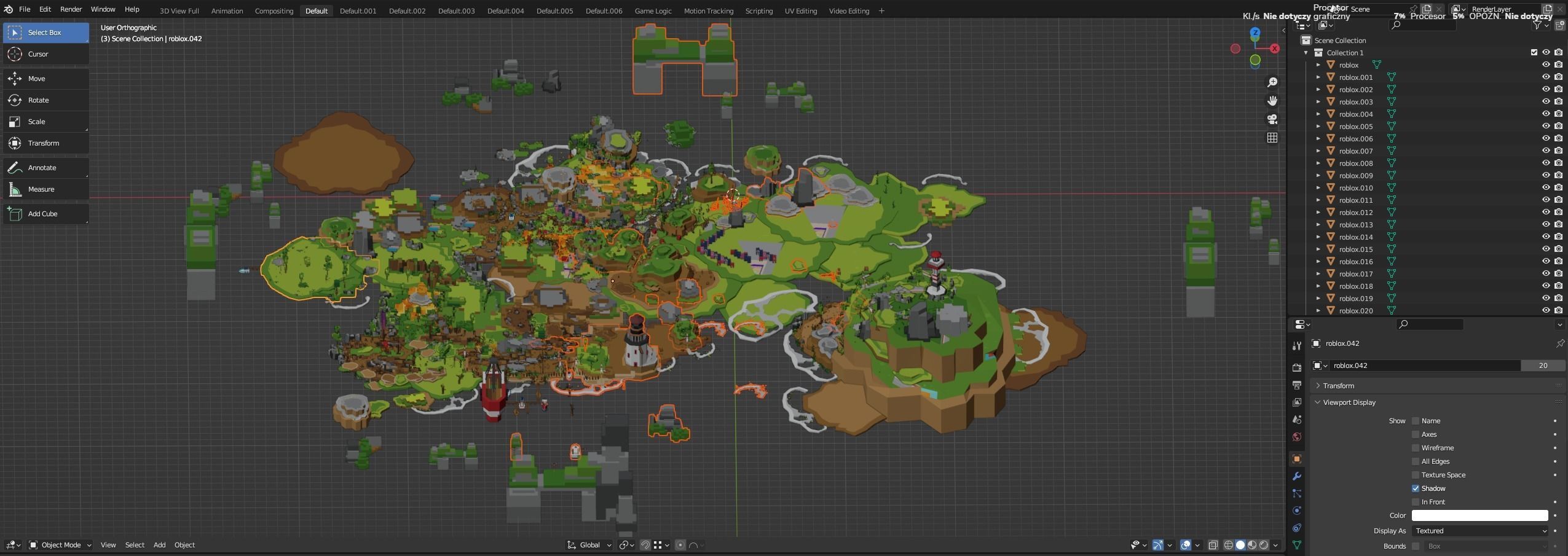 3D model Epic 3D Map for Roblox and Unity Game VR / AR / low-poly ...