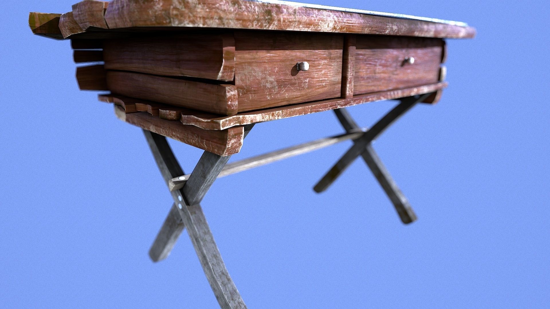 3D model Wooden craft table for gamedev VR / AR / low-poly | CGTrader