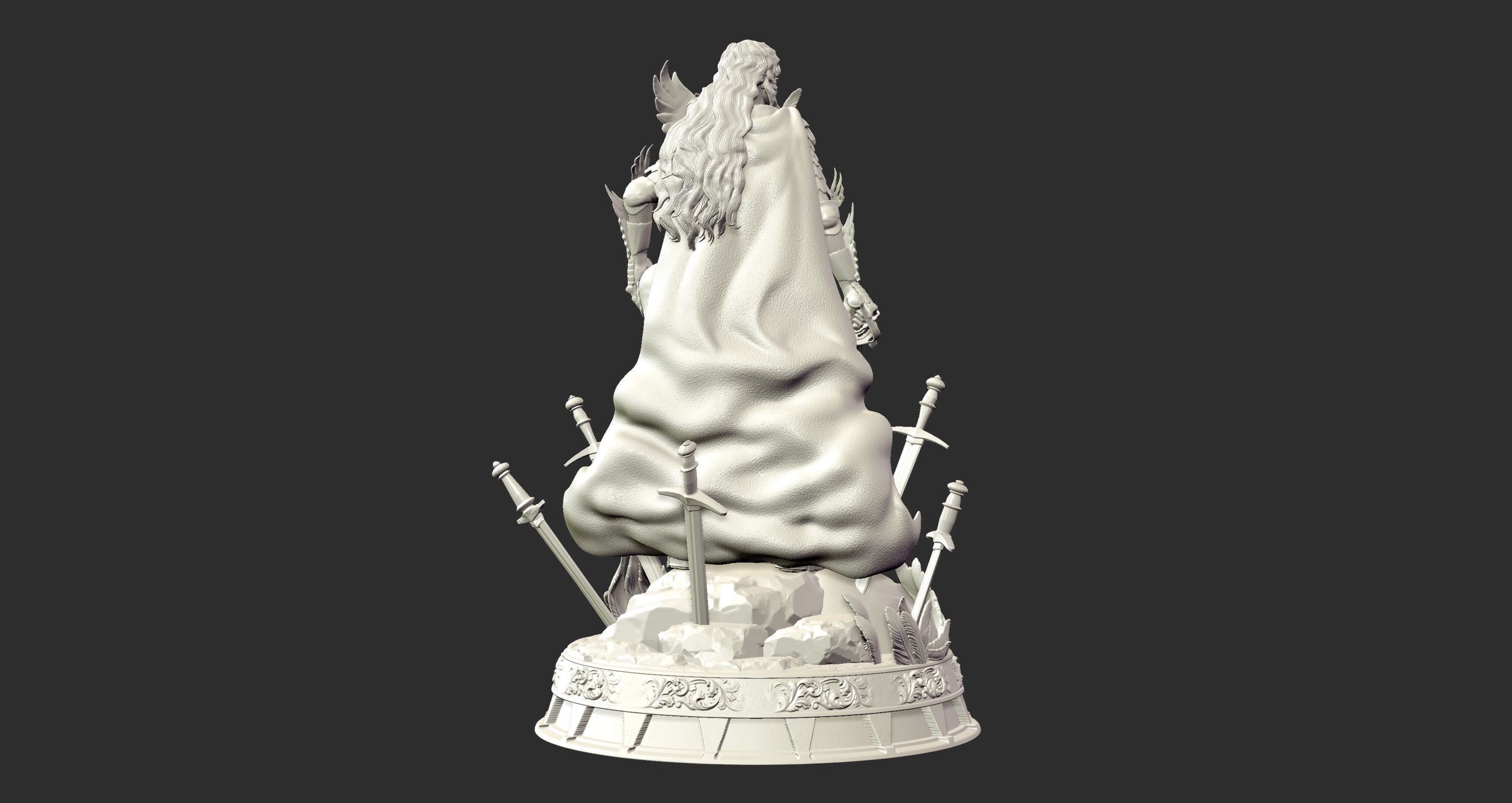 Griffith the White Hawk - Berserk 3d Print Statue 3D model 3D printable ...