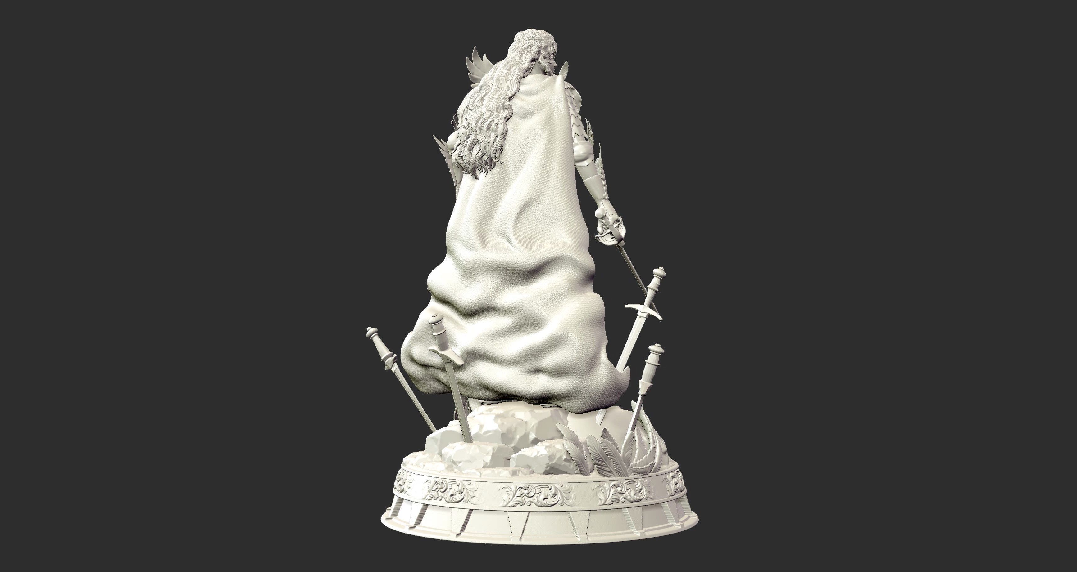 Griffith the White Hawk - Berserk 3d Print Statue 3D model 3D printable ...