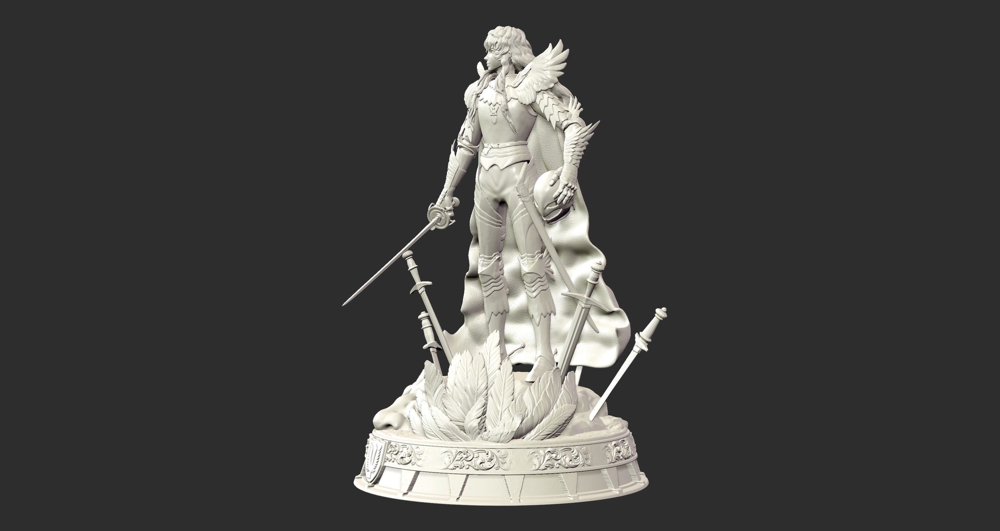 Griffith the White Hawk - Berserk 3d Print Statue 3D model 3D printable ...