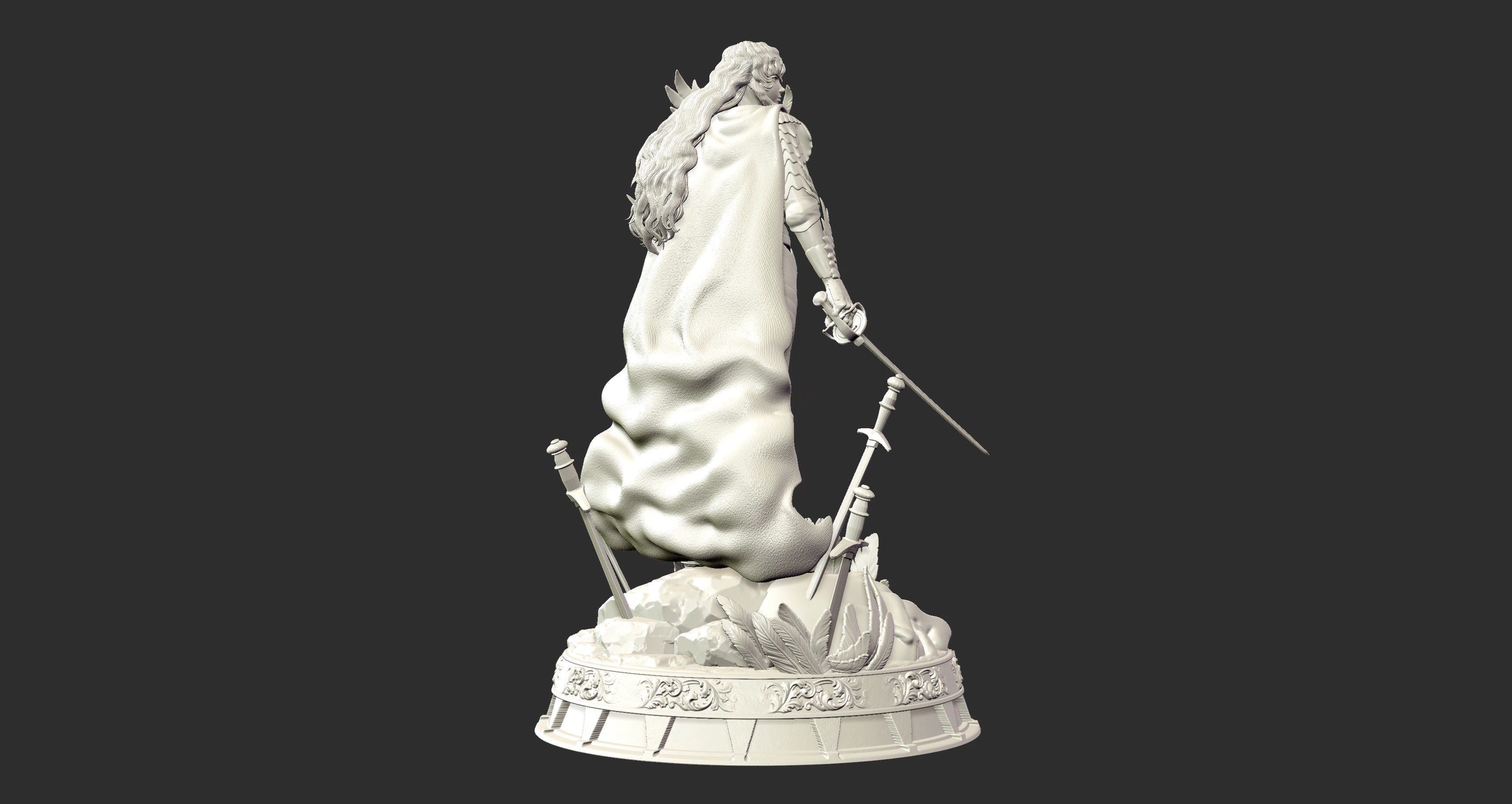 Griffith the White Hawk - Berserk 3d Print Statue 3D model 3D printable ...