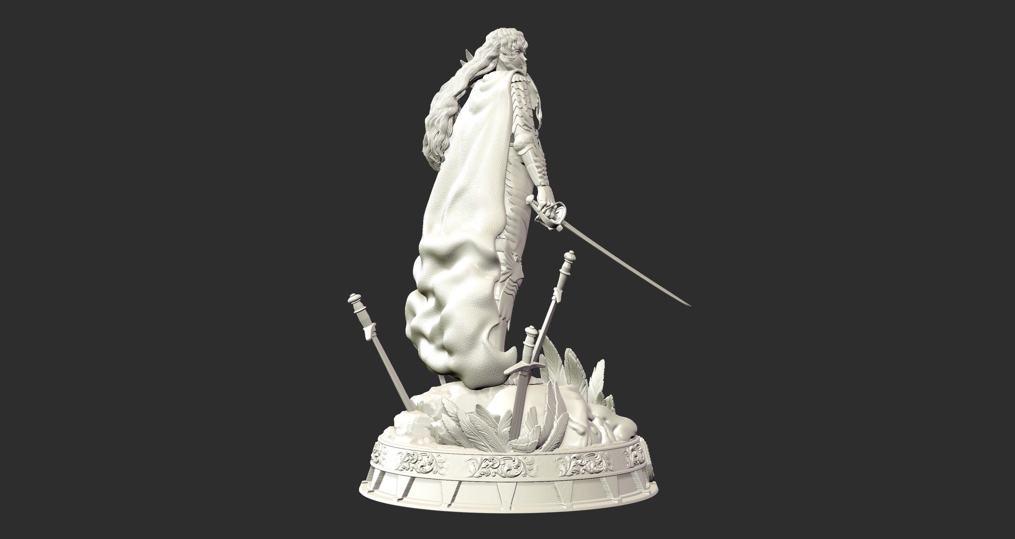 Griffith the White Hawk - Berserk 3d Print Statue 3D model 3D printable ...