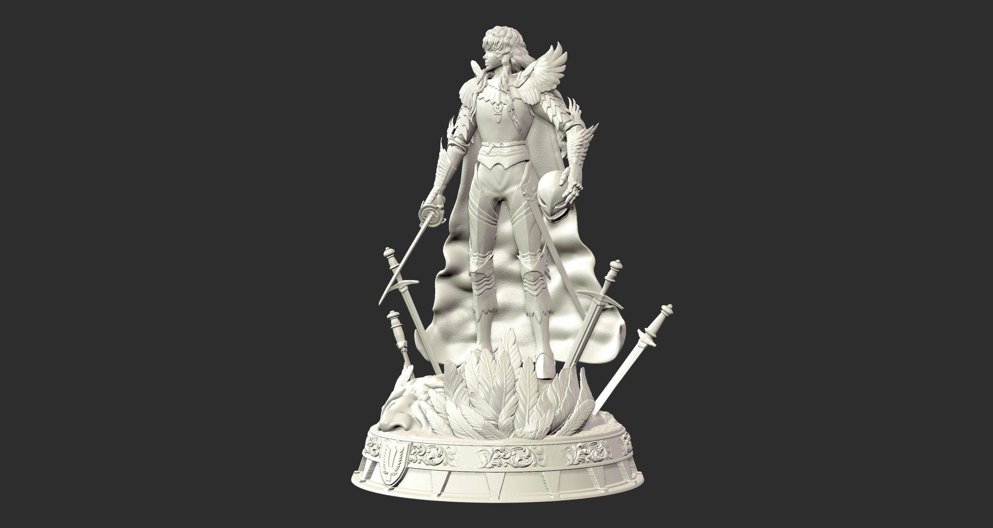 Griffith the White Hawk - Berserk 3d Print Statue 3D model 3D printable ...