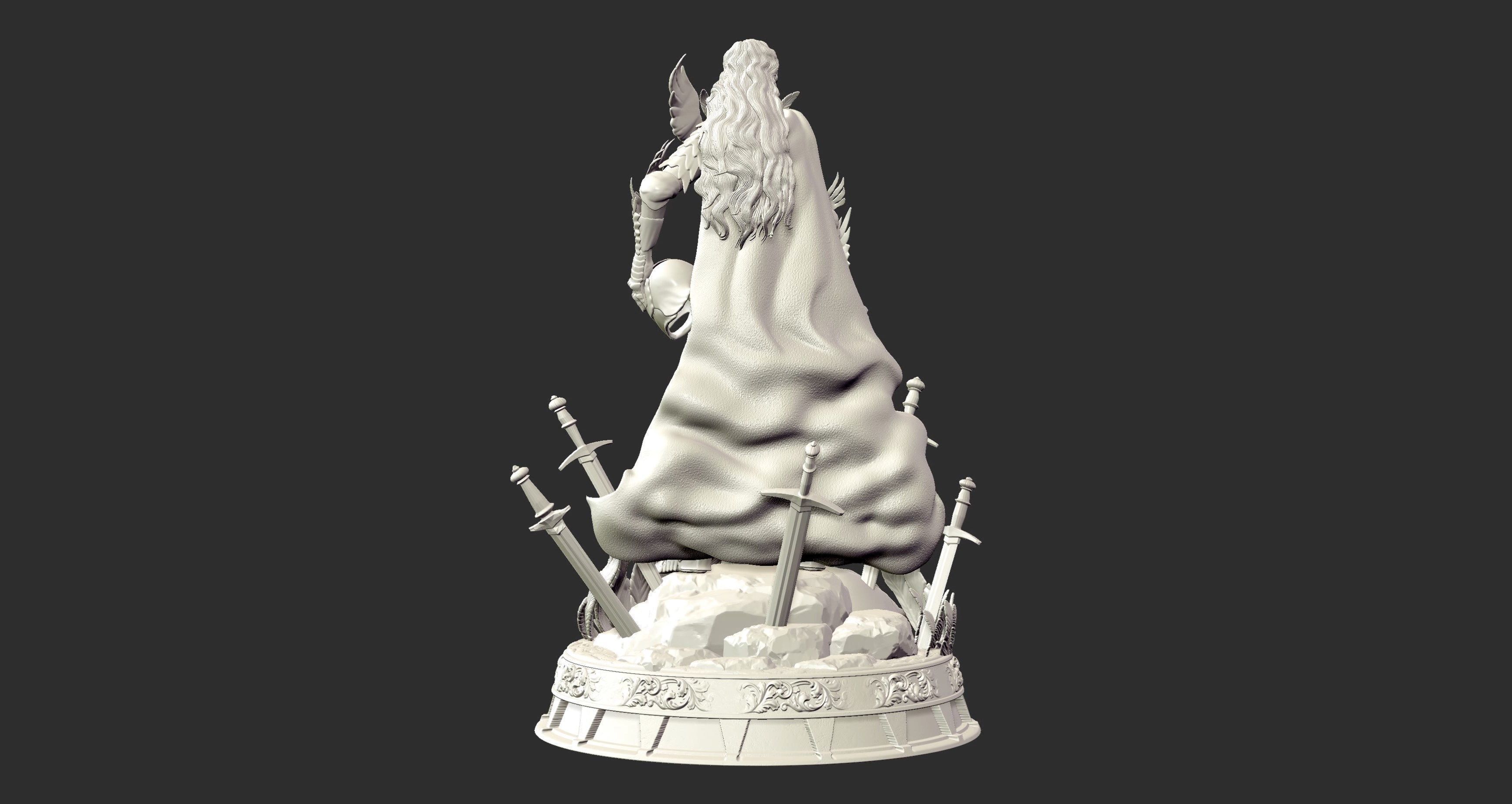 Griffith the White Hawk - Berserk 3d Print Statue 3D model 3D printable ...