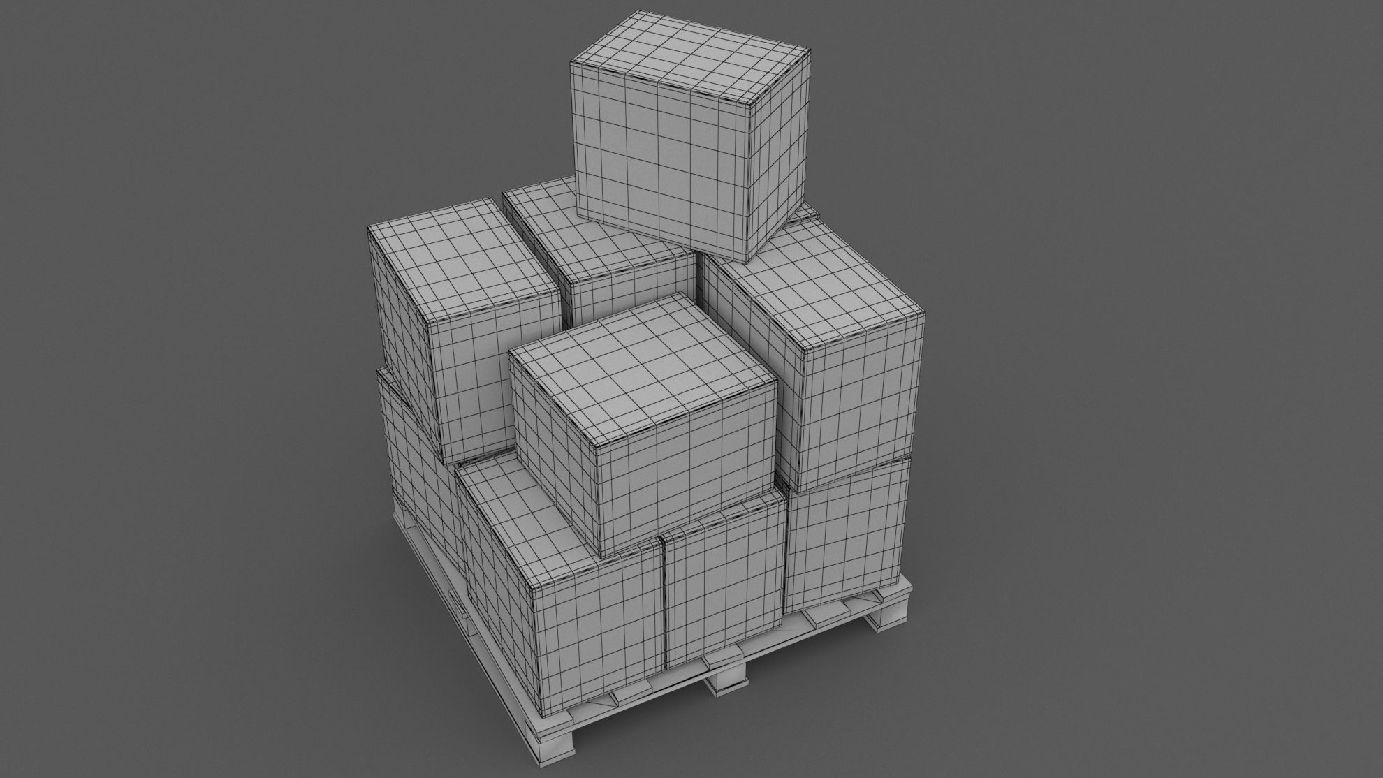 UPS Cardboard Box with Pallet 3D model | CGTrader