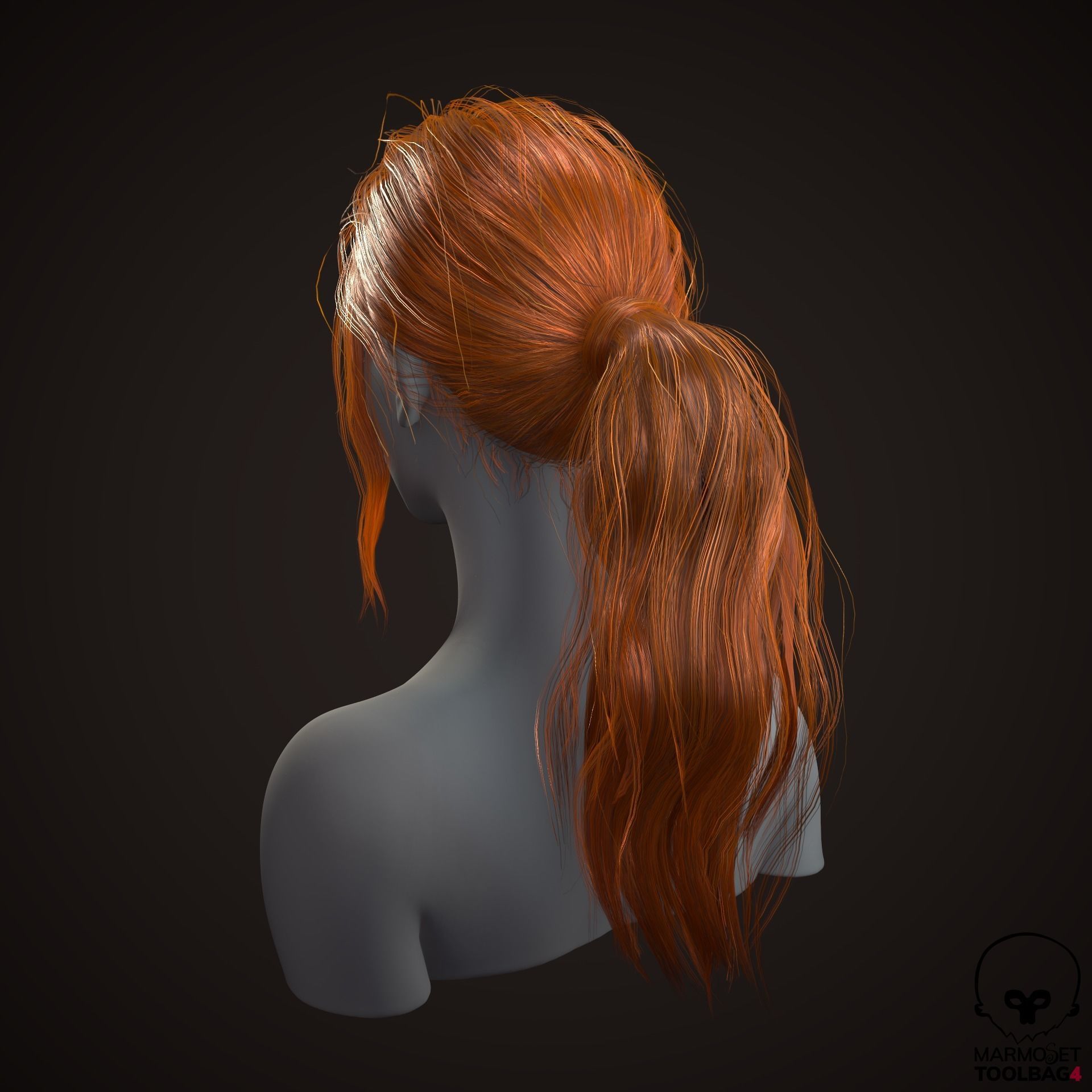 3D model Hairstyle ponytail Hair-cards VR / AR / low-poly | CGTrader