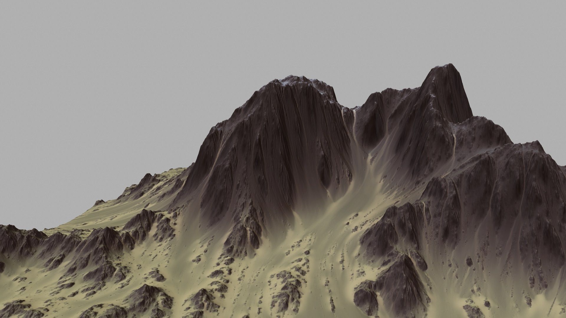 mount mountain range 3D model | CGTrader