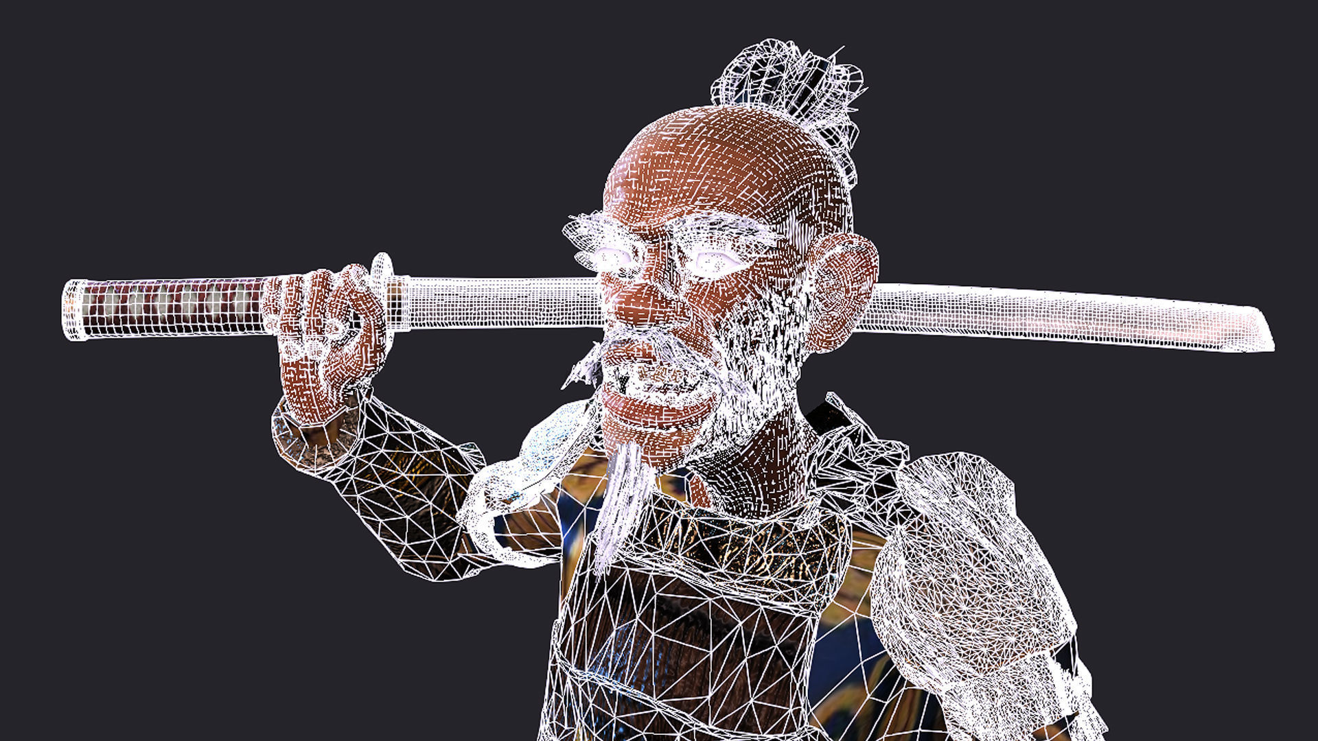 Samurai High quality character full Rigged and Animated 3D model ...